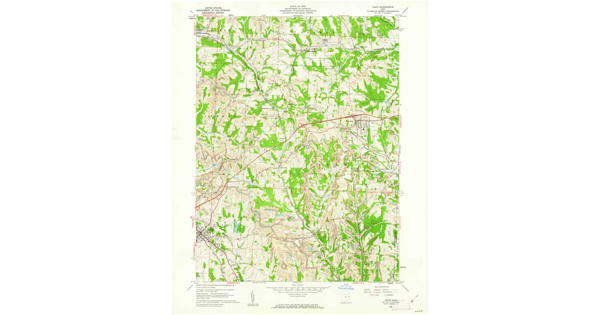 1960 Map of Cadiz, OH — High-Res | Pastmaps