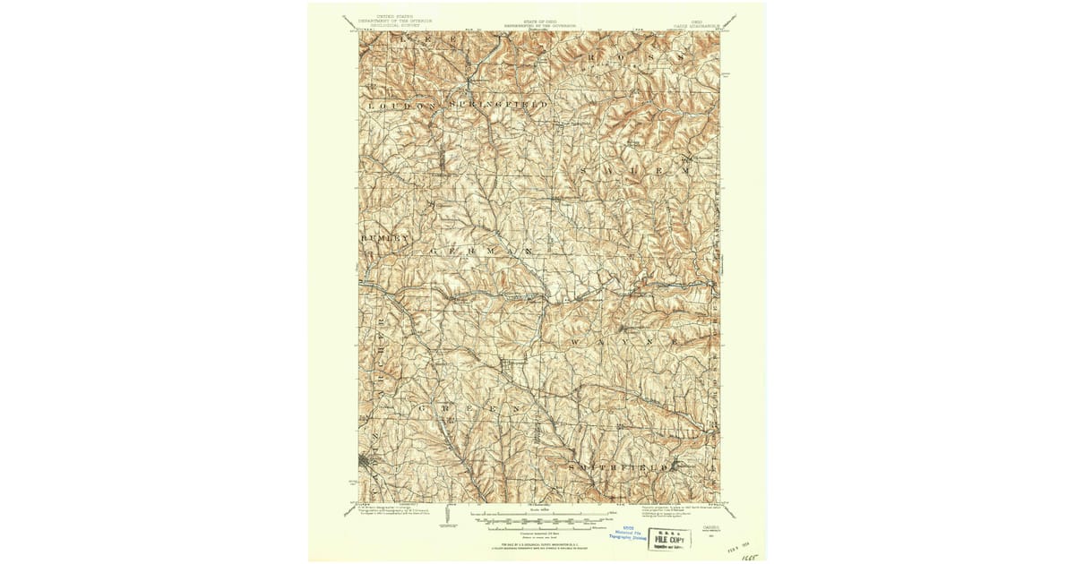 Old Maps of Narva, OH for Metal Detecting | Pastmaps