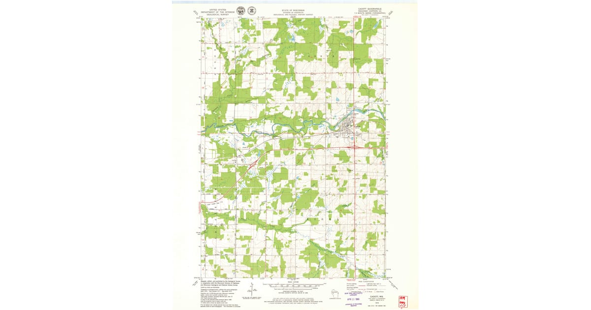 1979 Map of Cadott, WI — High-Res | Pastmaps