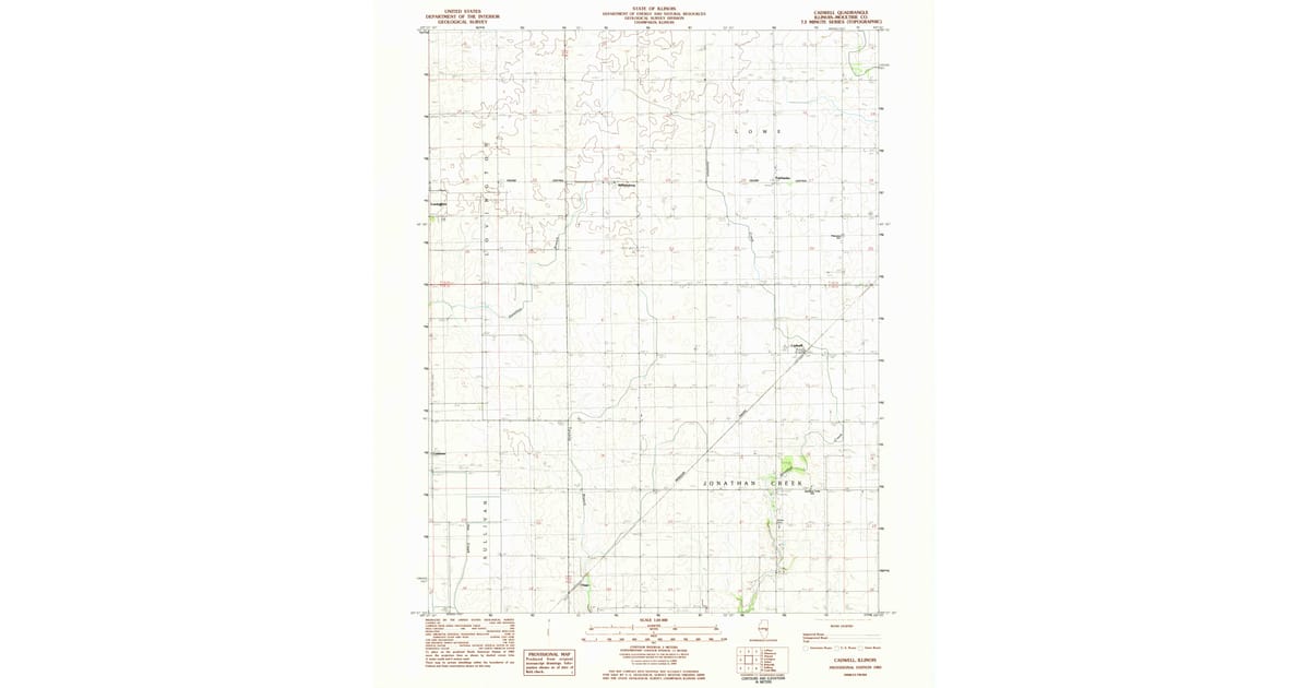 1983 Map of Cadwell, Moultrie County, IL — High-Res | Pastmaps