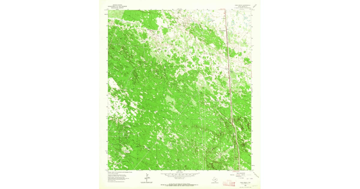 1963 Map of Cage Ranch, Brooks County, TX — High-Res | Pastmaps
