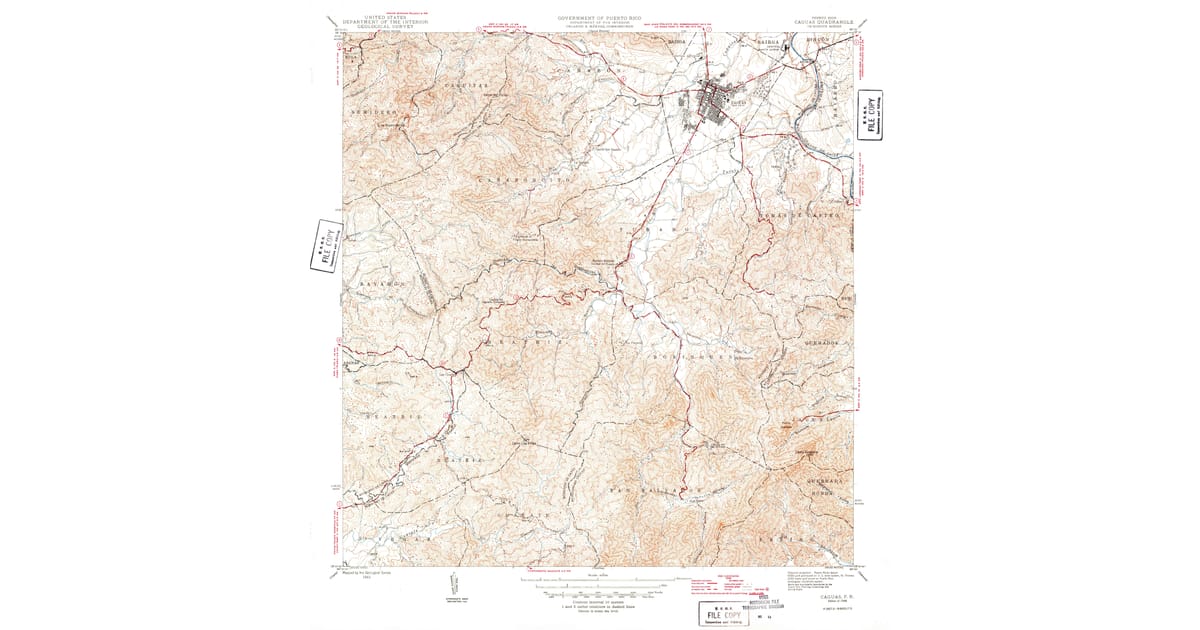 Old Maps of Sector Tomás de Castro I, Caguas for Genealogy | Pastmaps
