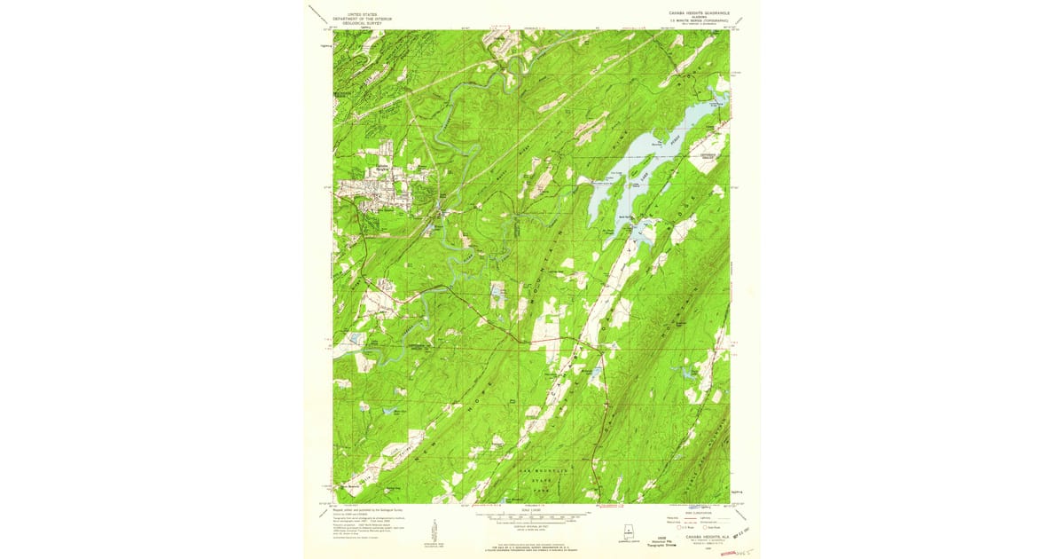 1959 Map of Cahaba Heights, Shelby County, AL — High-Res | Pastmaps