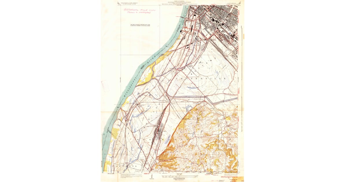 1934 Map of Cahokia, IL — High-Res | Pastmaps