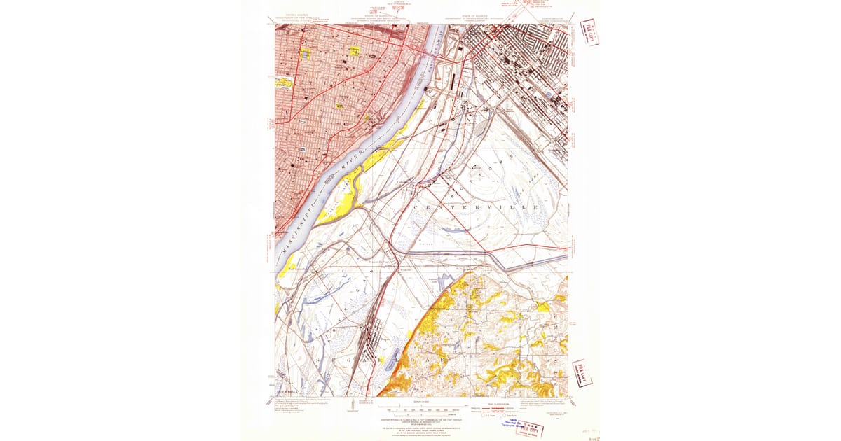 1949 Map of Cahokia, IL — High-Res | Pastmaps