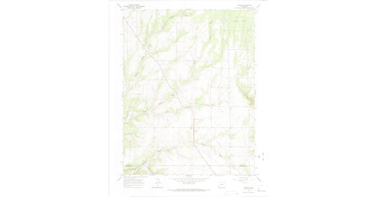 1965 Map of Cahone, Dolores County, CO — High-Res, 1984 Print | Pastmaps
