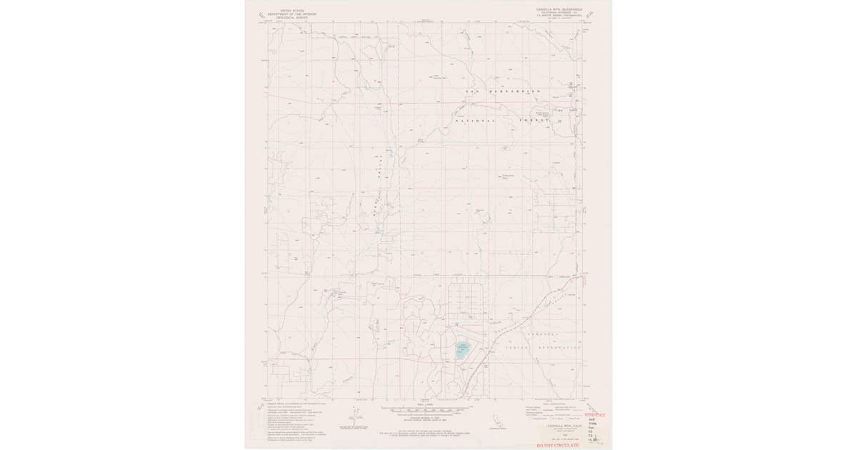 1981 Map of Cahuilla Mtn, Riverside County, CA — High-Res | Pastmaps