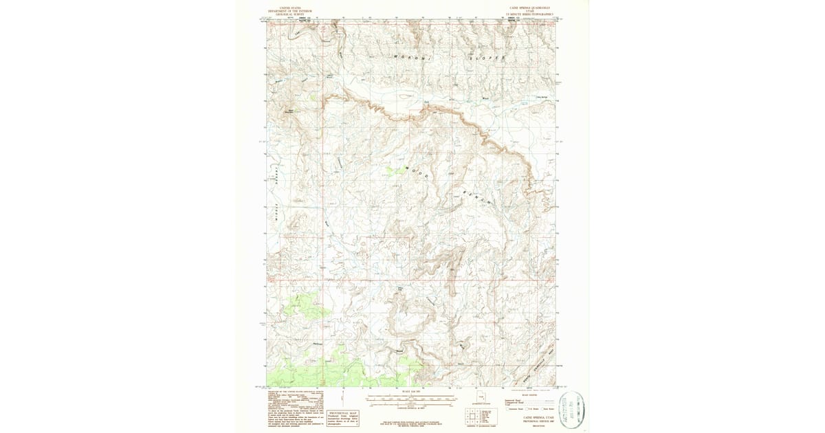 1987 Map of Caine Springs, Wayne County, UT — High-Res | Pastmaps