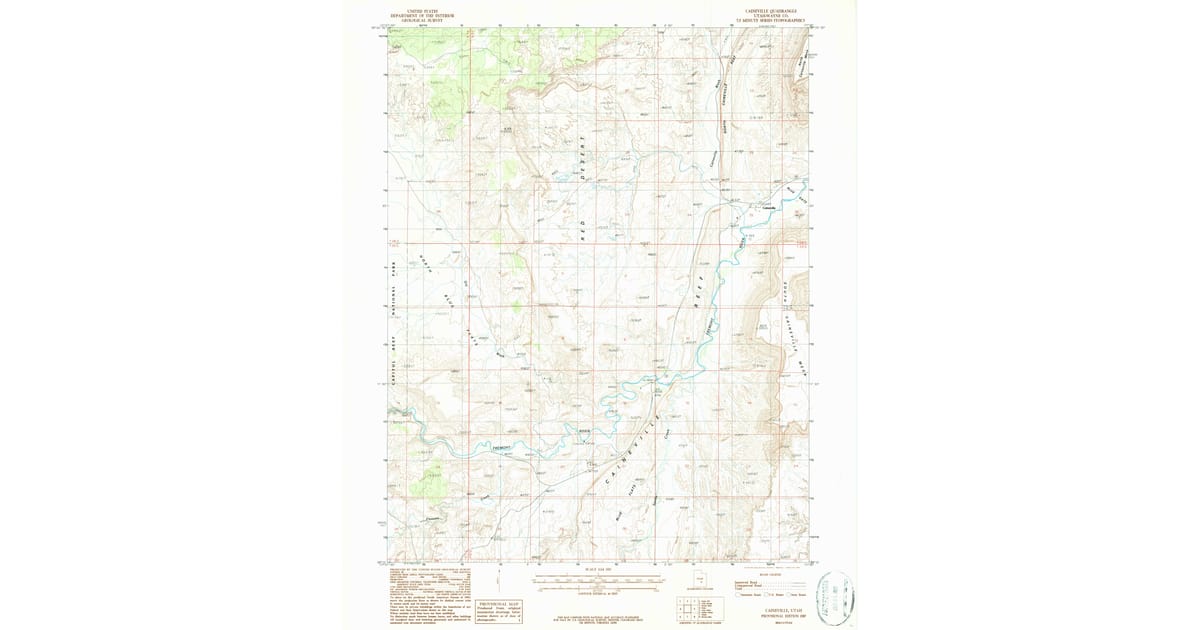 1987 Map of Caineville, Wayne County, UT — High-Res | Pastmaps