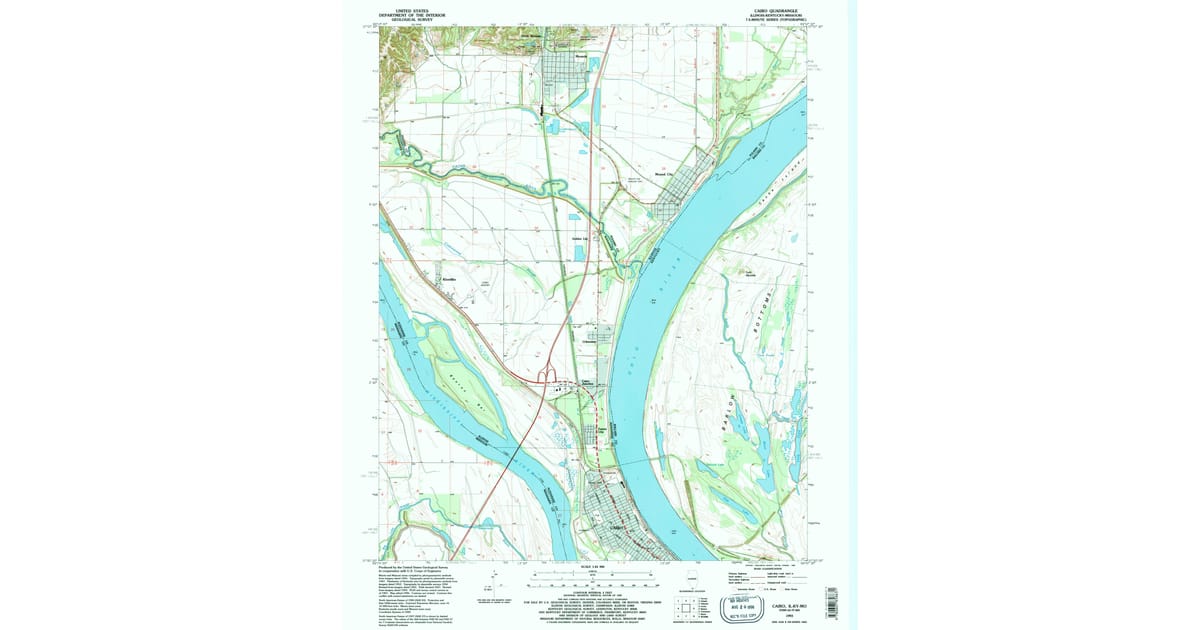 1993 Map of Cairo, IL — High-Res | Pastmaps