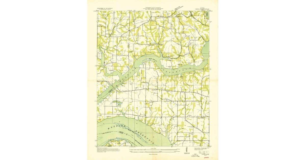 Old Maps of Cairo, AL | Pastmaps