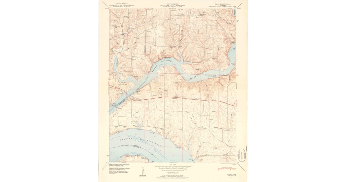 1950 Map of Cairo, Limestone County, AL — High-Res, 1960 Print | Pastmaps