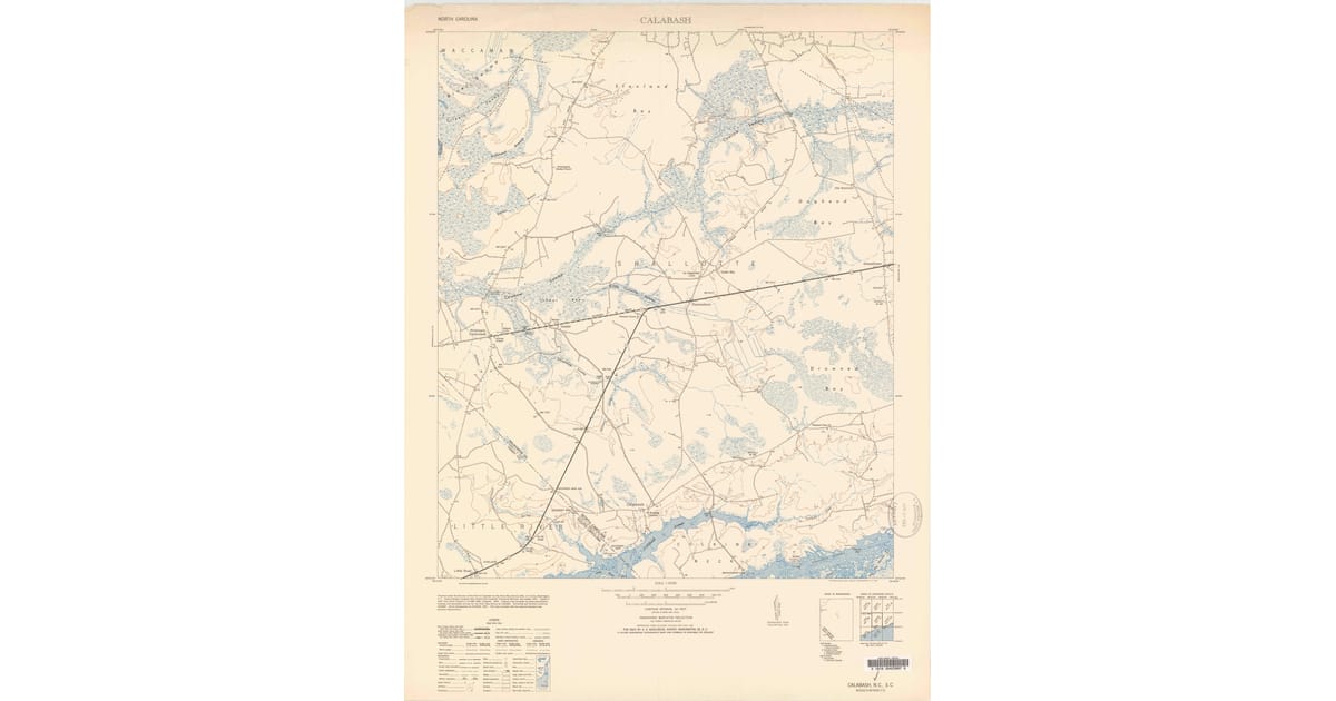 1953 Map of Calabash, NC — High-Res | Pastmaps
