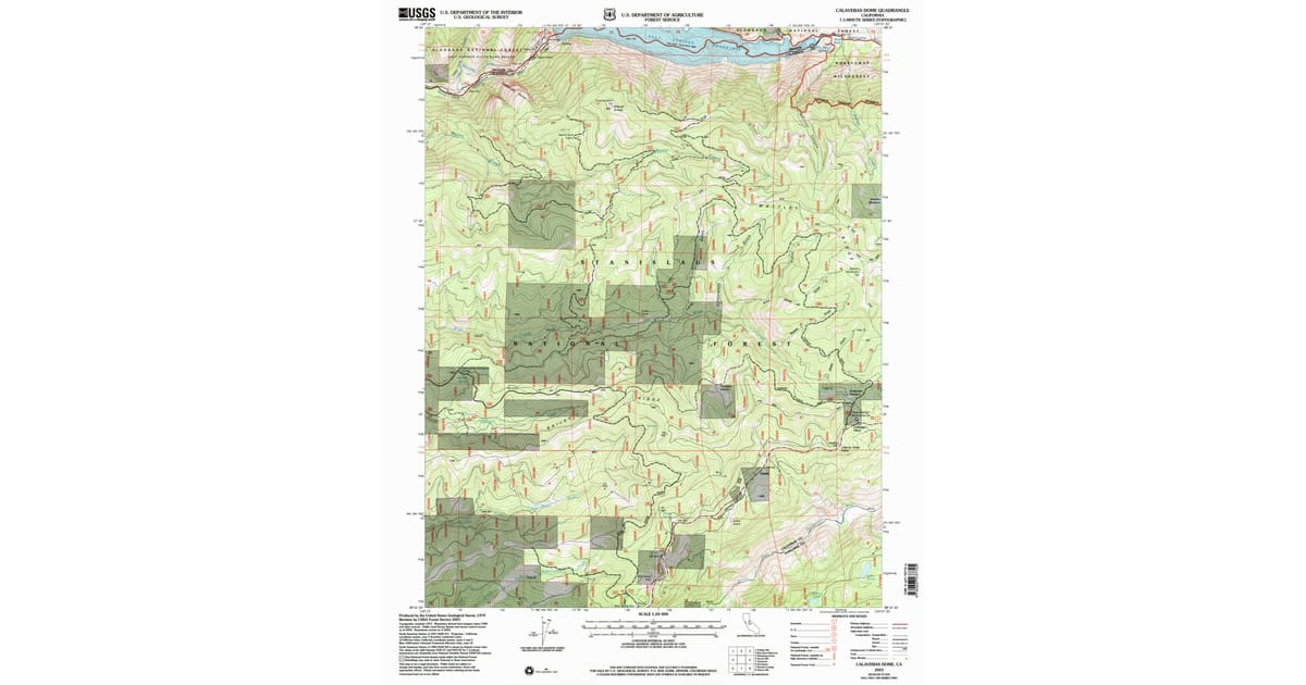 2001 Map of Calaveras Dome, Calaveras County, CA — High-Res | Pastmaps