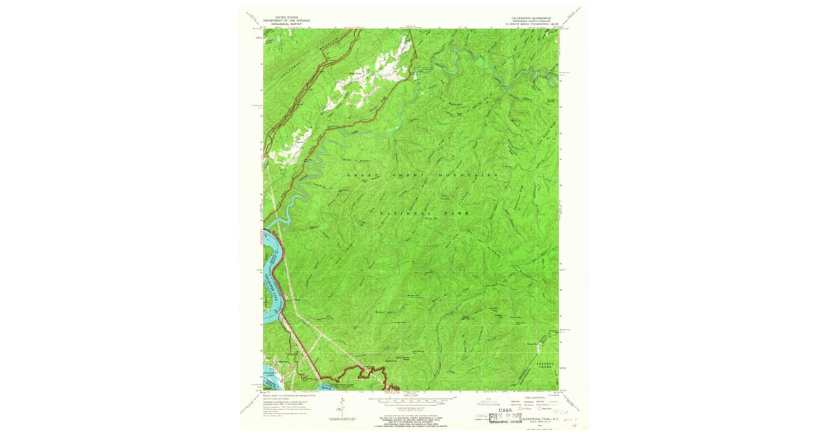 1964 Map of Calderwood, Blount County, TN — High-Res | Pastmaps