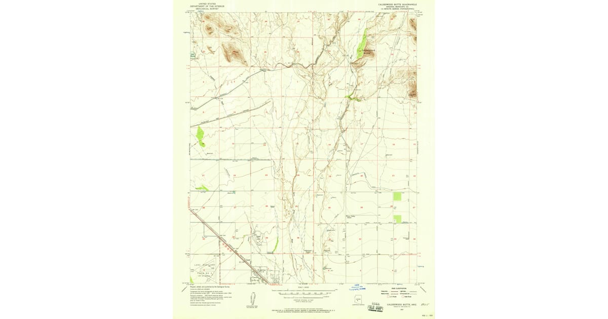 1957 Map of Calderwood Butte, Maricopa County, AZ — High-Res | Pastmaps