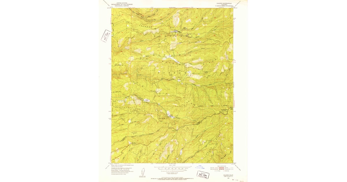 1951 Map of Caldor, El Dorado County, CA — High-Res | Pastmaps