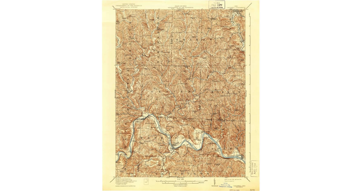 1912 Map of Caldwell, OH — High-Res | Pastmaps