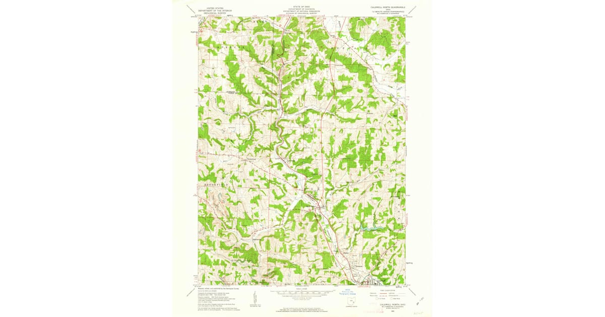 1961 Map of Caldwell North, Noble County, OH — High-Res | Pastmaps