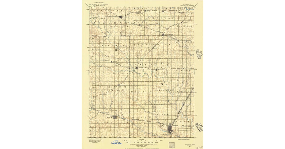 Old Maps of Conway Springs, KS for Academic Research | Pastmaps