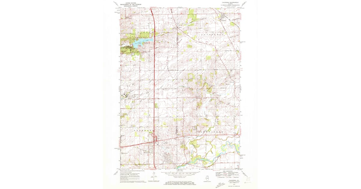1970 Map of Caledonia, IL — High-Res | Pastmaps