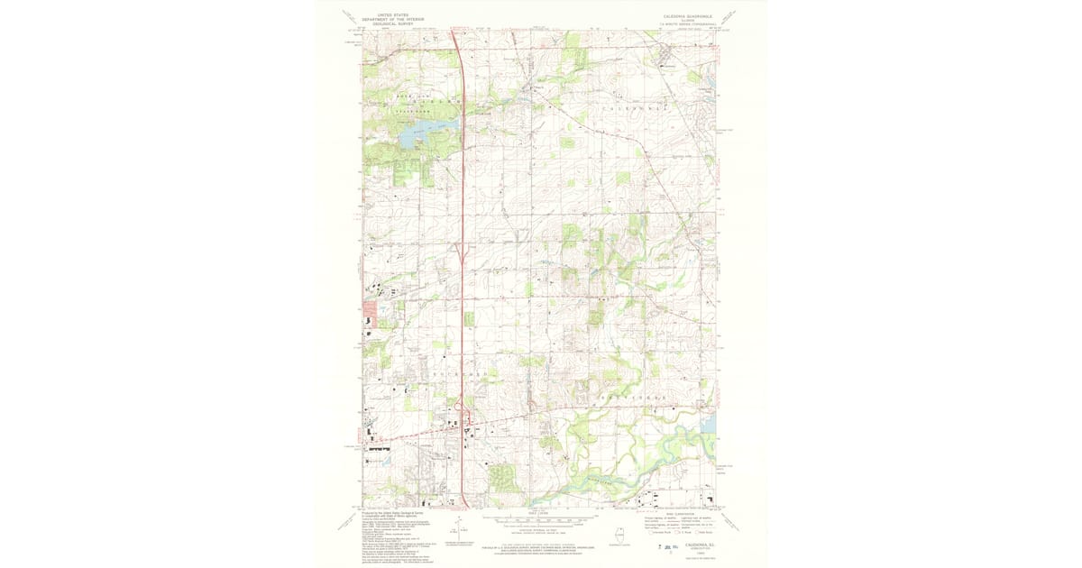 1993 Map of Caledonia, IL — High-Res | Pastmaps