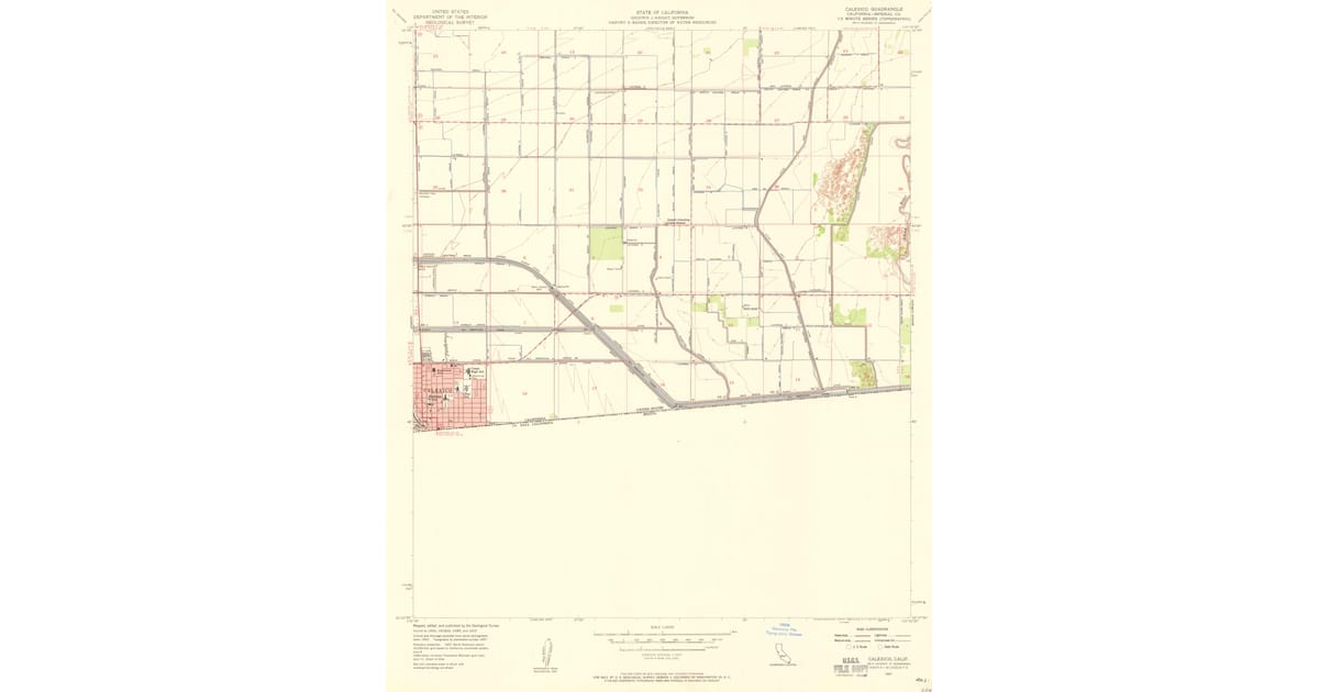 1957 Map of Calexico, CA — High-Res | Pastmaps