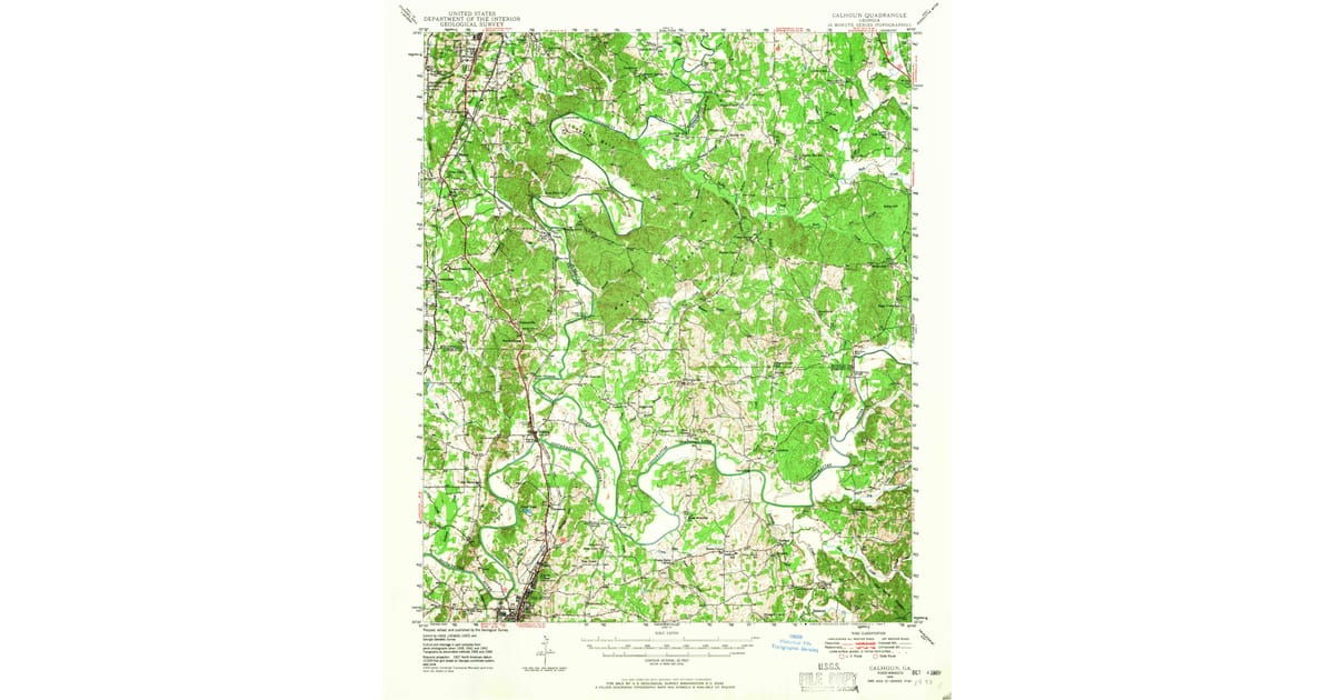1949 Map of Calhoun, GA — High-Res | Pastmaps