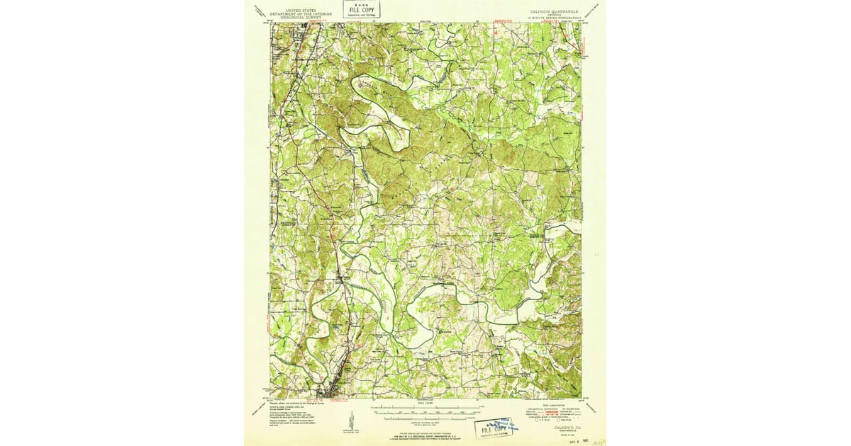 1951 Map of Calhoun, GA — High-Res | Pastmaps