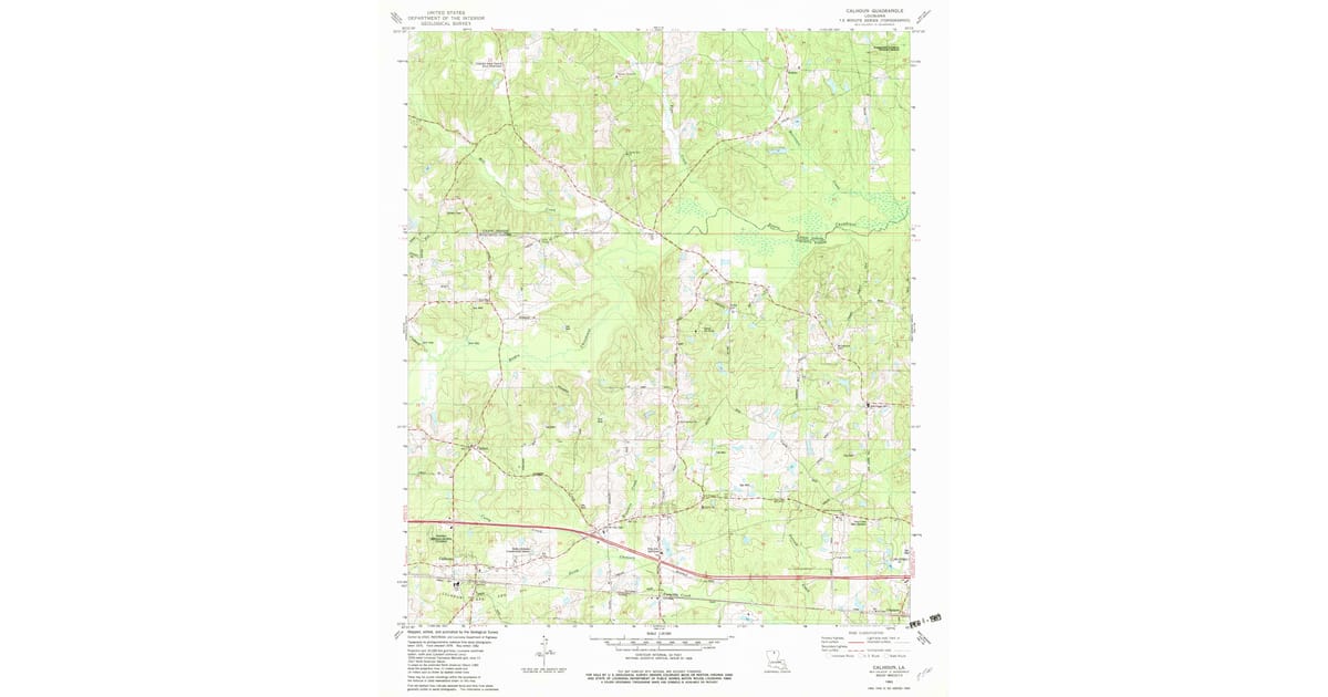 1980s Maps of Eureka, LA | Pastmaps