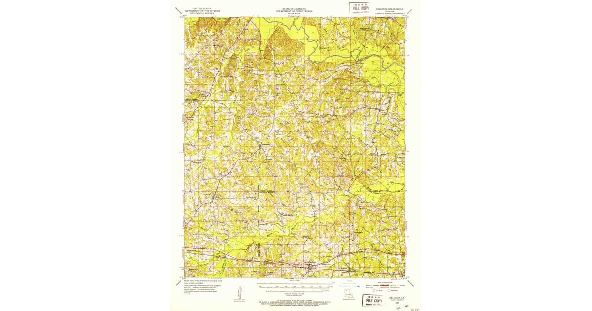 Old Maps of Calhoun, LA | Pastmaps