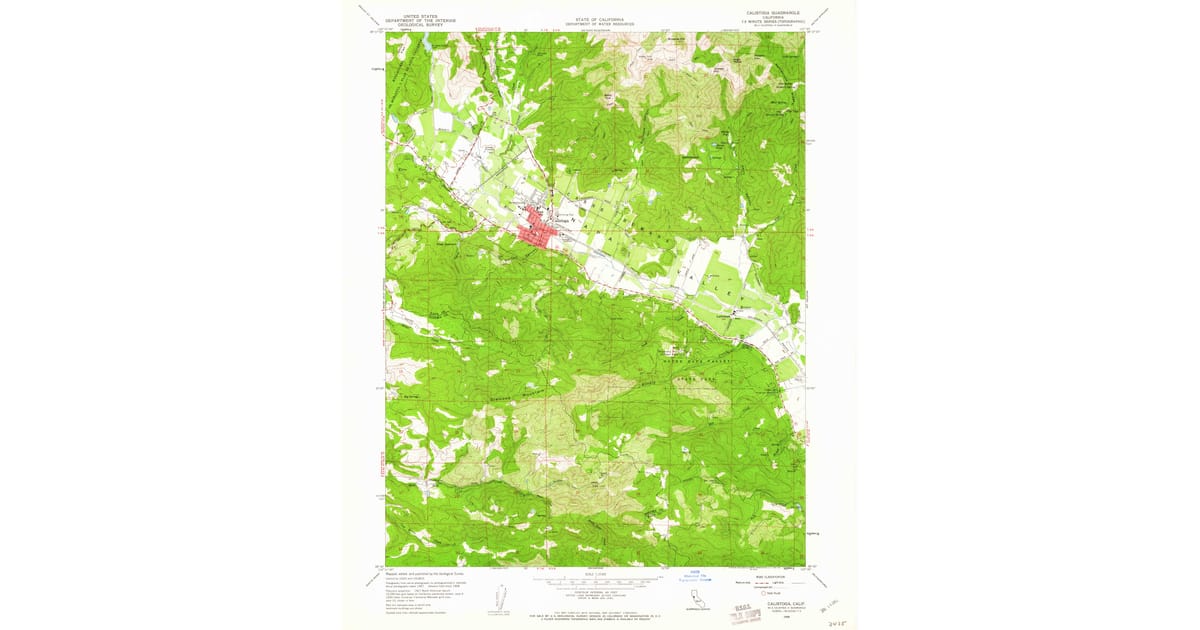 1958 Map of Calistoga, CA — High-Res | Pastmaps