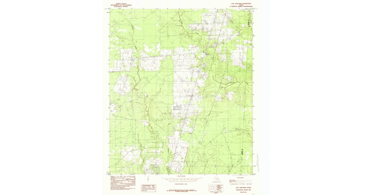 1984 Map of Call Junction, Jasper County, TX — High-Res | Pastmaps