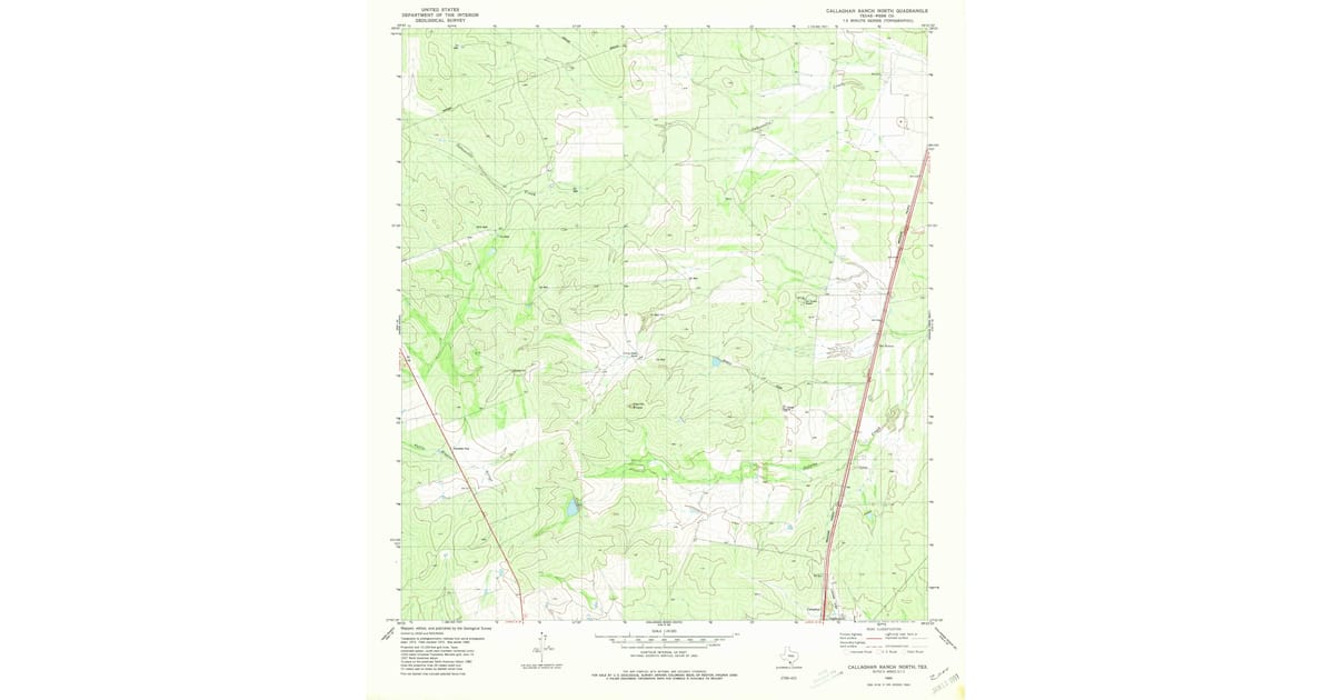 1980 Map of Callaghan Ranch North, Webb County, TX — High-Res | Pastmaps