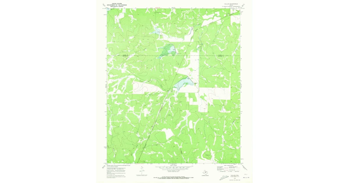 1970 Map of Callan, Menard County, TX — High-Res | Pastmaps