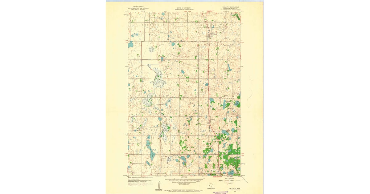 1959 Map of Callaway, MN — High-Res | Pastmaps