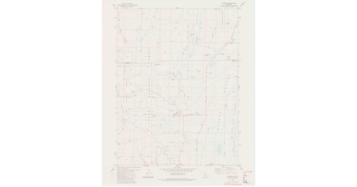 1981 Map of Calpine, CA — High-Res | Pastmaps