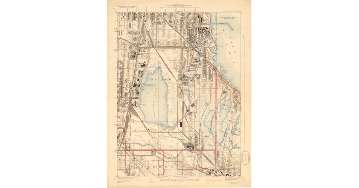 1929 Map of Calumet Lake, Cook County, IL — High-Res | Pastmaps