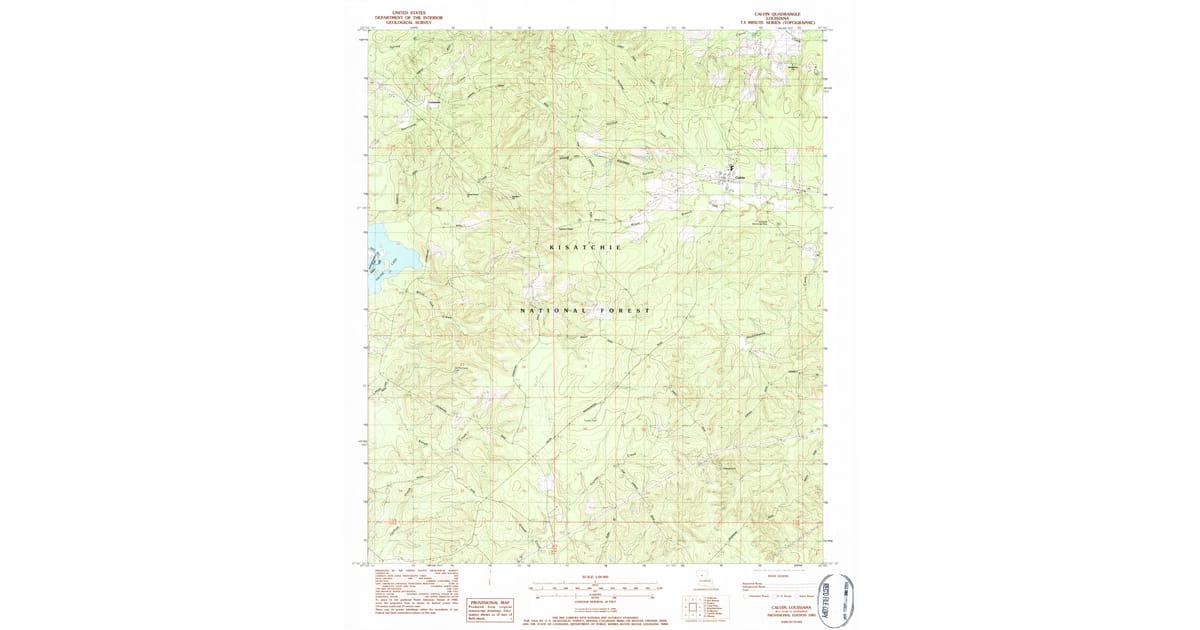 1983 Map of Calvin, LA — High-Res | Pastmaps