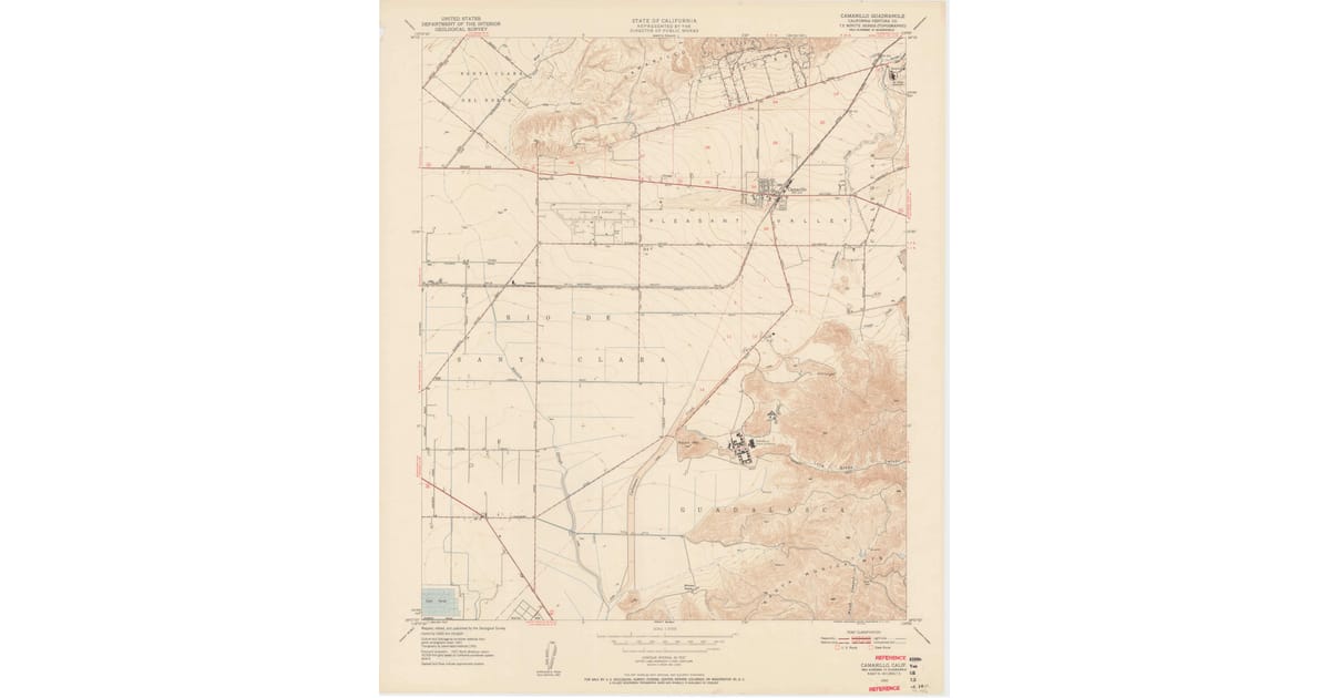 1950s Maps of Las Posas Estates, Ventura County | Pastmaps