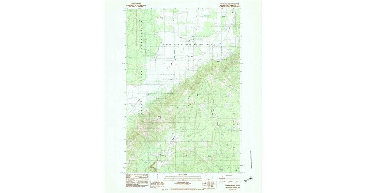 1983 Map of Camas Prairie, Klickitat County, WA — High-Res | Pastmaps