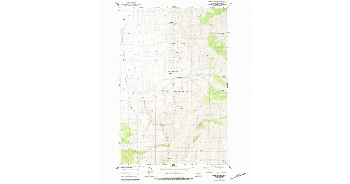 1984 Map of Camas Prairie, Sanders County, MT — High-Res | Pastmaps