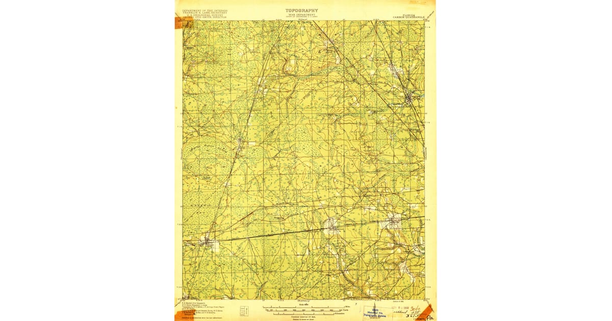 1918 Map of Cambon, Duval County, FL — High-Res, 1918 Print #2 | Pastmaps