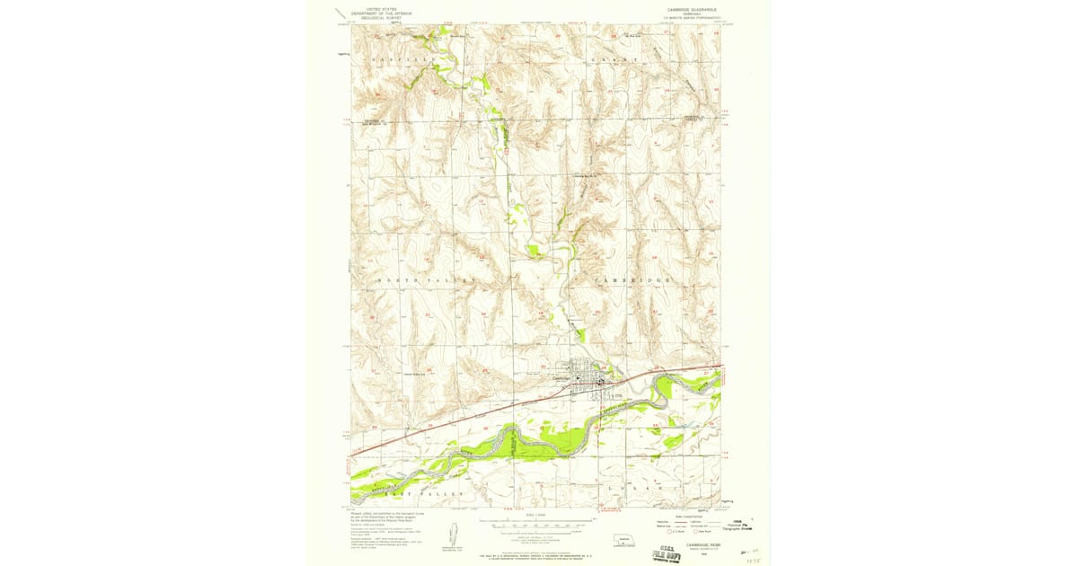 1956 Map of Cambridge, NE — High-Res | Pastmaps