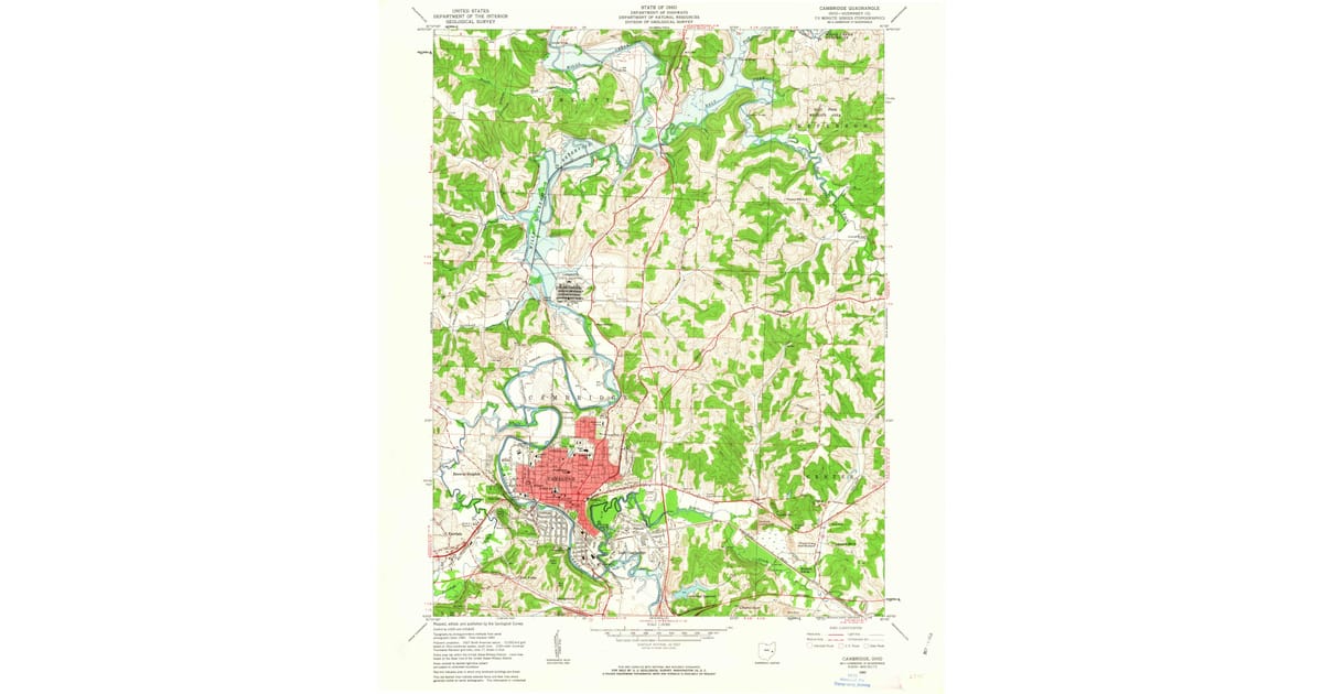 1962 Map of Cambridge, OH — High-Res | Pastmaps