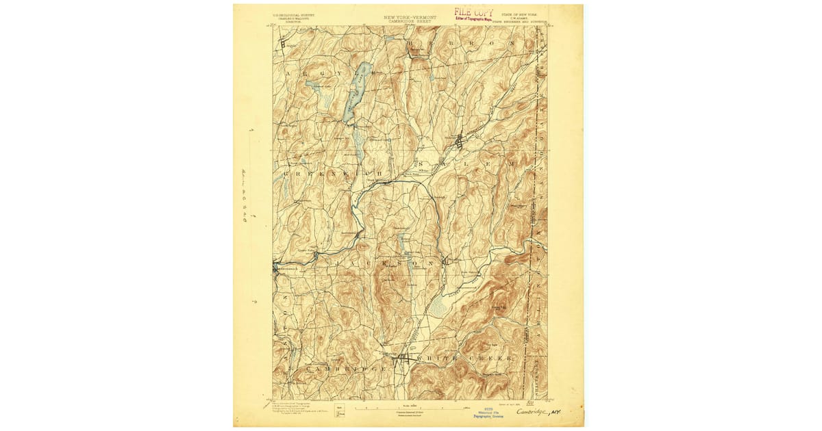 1895 Map of Cambridge, Washington County, NY — High-Res | Pastmaps