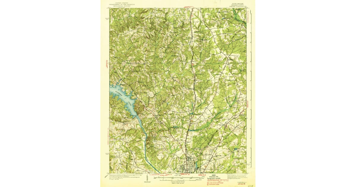 1938 Map of Camden, SC — High-Res | Pastmaps