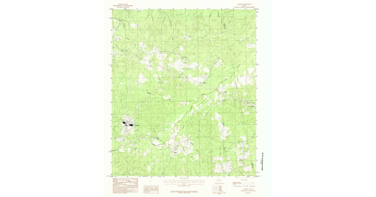 1984 Map of Camden, Polk County, TX — High-Res | Pastmaps