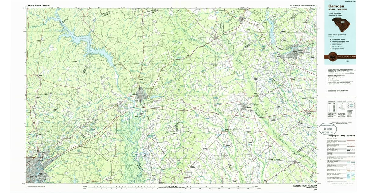 1980s Maps of Fairfield County, SC | Pastmaps