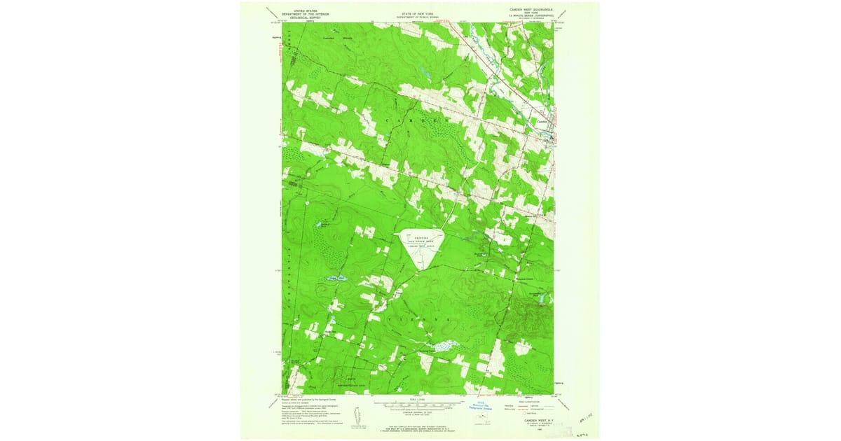 1960 Map of Camden West, Oneida County, NY — High-Res | Pastmaps